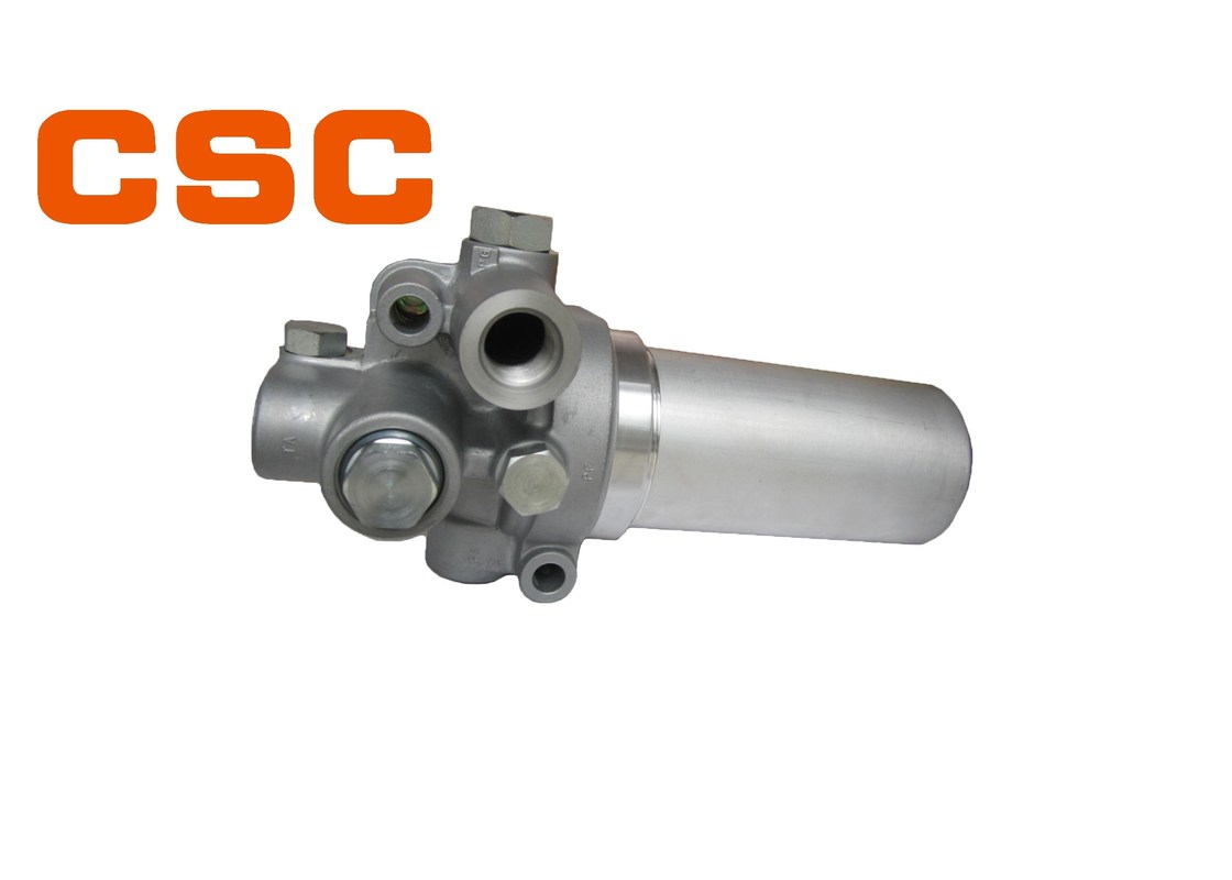 Silver Color Oil Filter For Excavator ZAX200 4611025 4408959 Pilot Cell ...